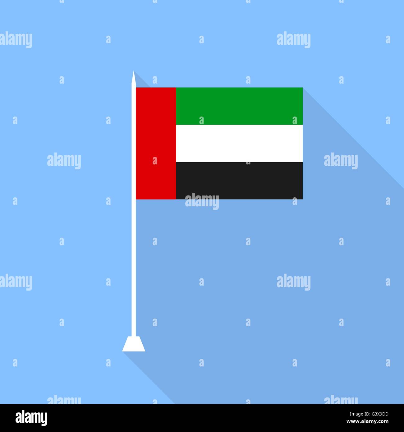 United Arab Emirates national flag. Vector illustration Stock Vector ...