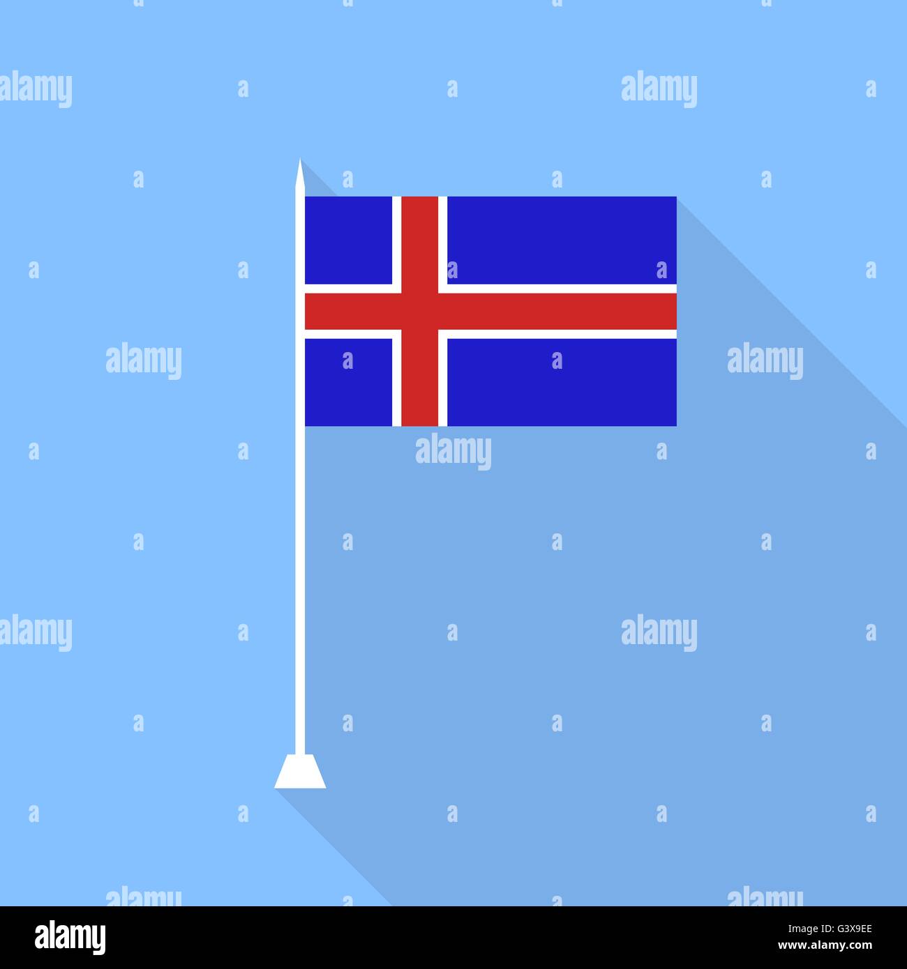 Iceland flag. Vector illustration Stock Vector Image & Art - Alamy