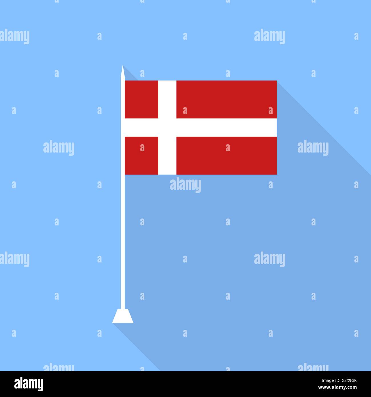 Flag of Denmark. Vector illustration Stock Vector Image & Art - Alamy