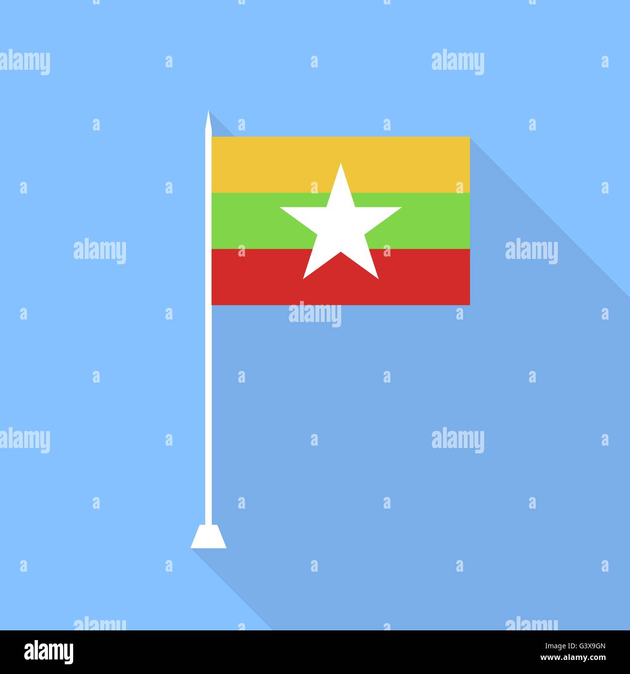Burma flag hi-res stock photography and images - Alamy