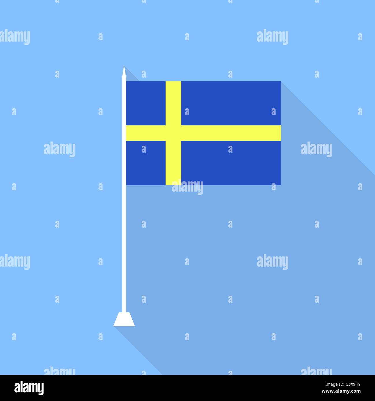 Swedish flag. Vector illustration Stock Vector Image & Art - Alamy