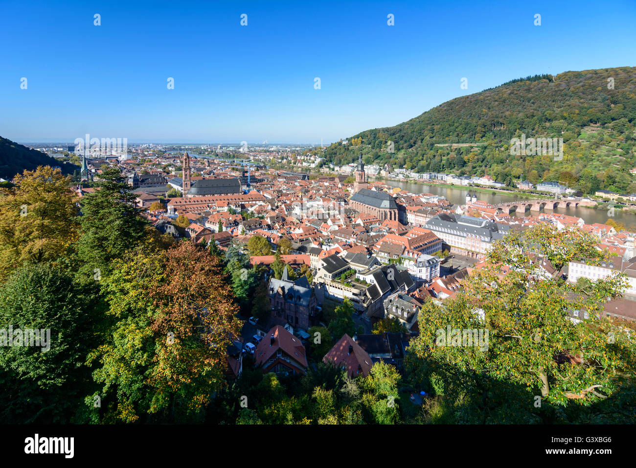 View from garden stuckgarten of castle on the old town hi-res stock ...