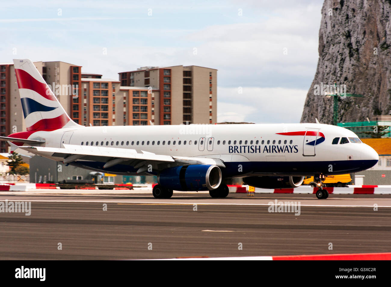 British Airways Flight Lands at Gibraltar Airport Stock Photo - Alamy