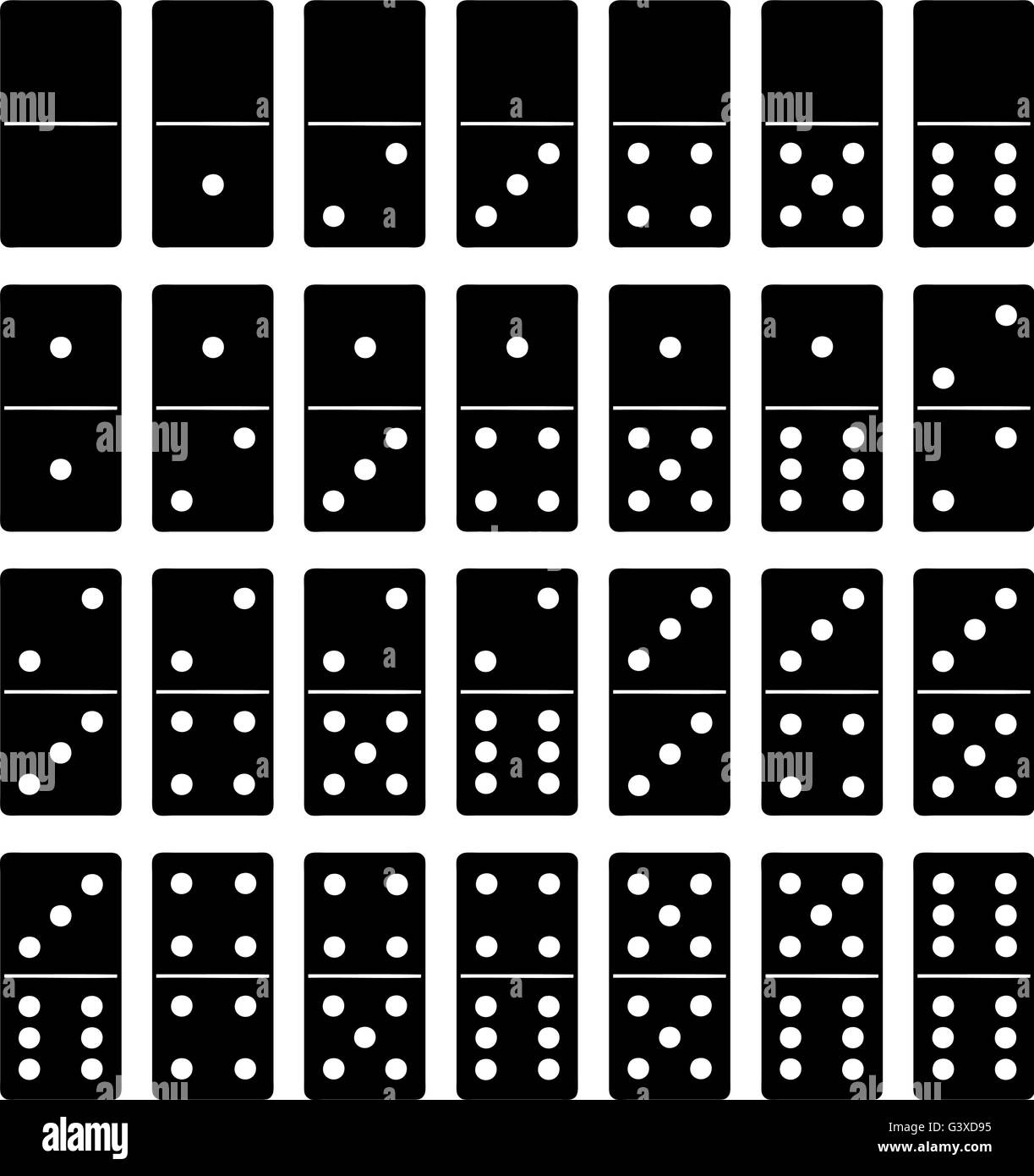 Illustration domino Black and White Stock Photos & Images - Alamy
