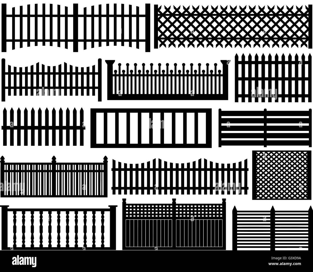 Set of picket fence hi-res stock photography and images - Alamy