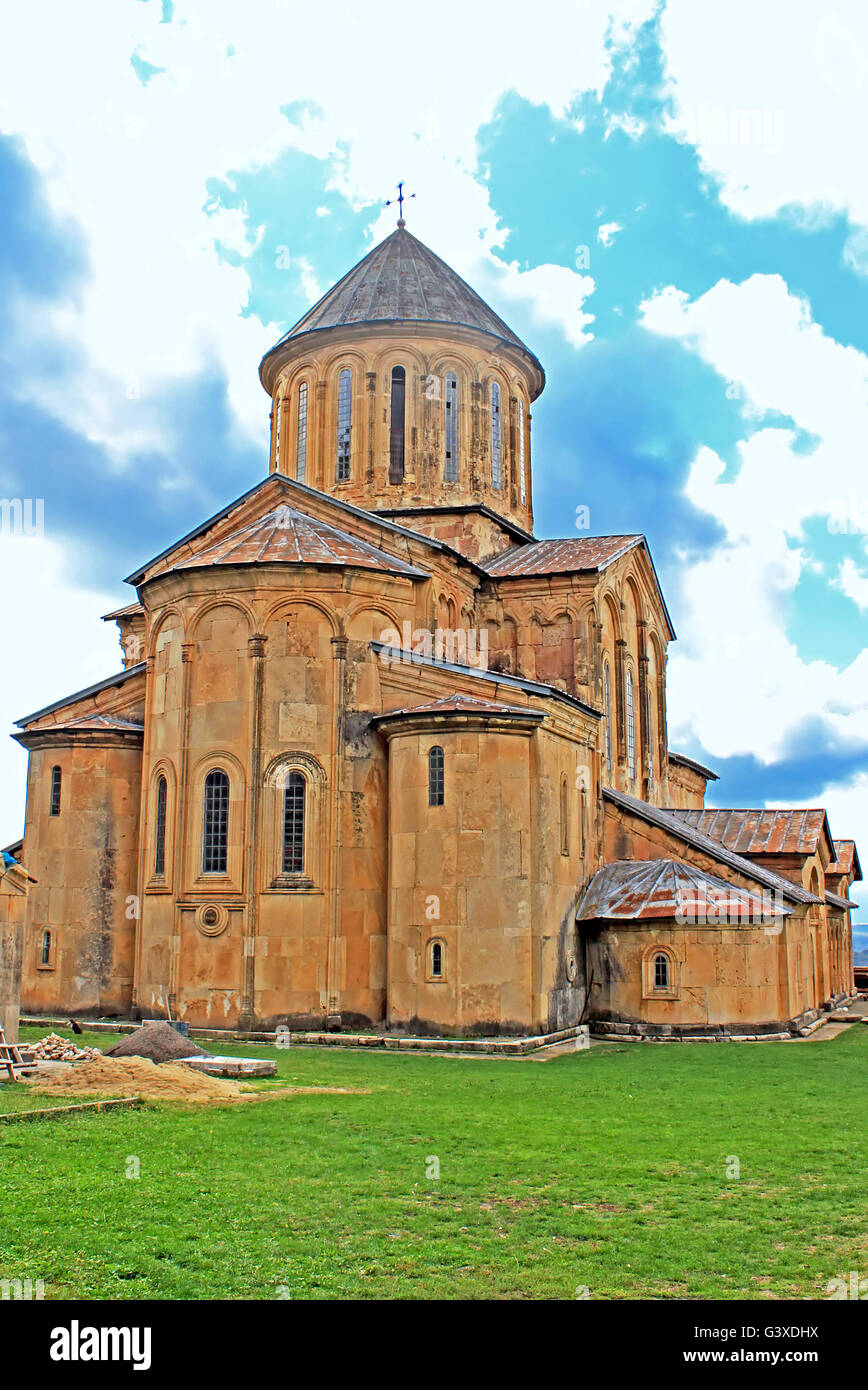 Tower of Gelati Monastery in the rainy weather, Georgia Stock Photo - Alamy