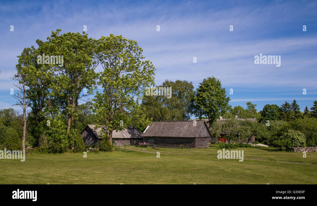 typical countryside home in an Estonian island of Saaremaa Stock Photo ...