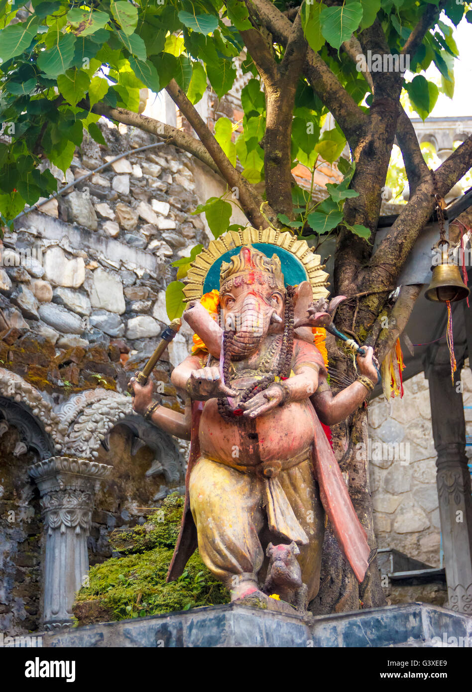 Statue of Lord Ganesha in Gupteshower Mahadev cave of Pokhara,Nepal ...