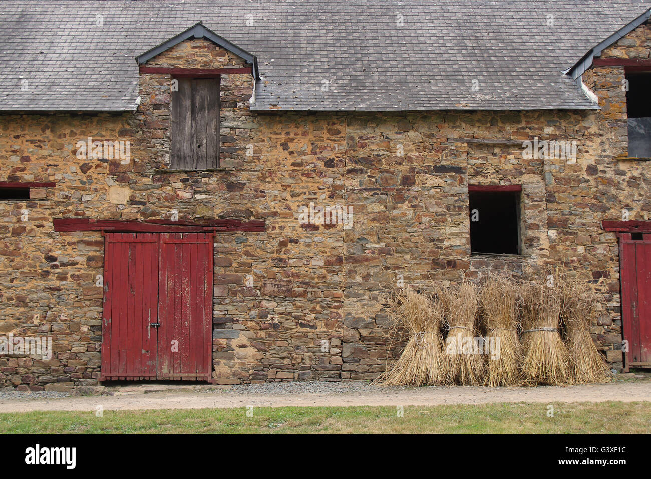 The facade of a barn closed to Nantes (France Stock Photo - Alamy