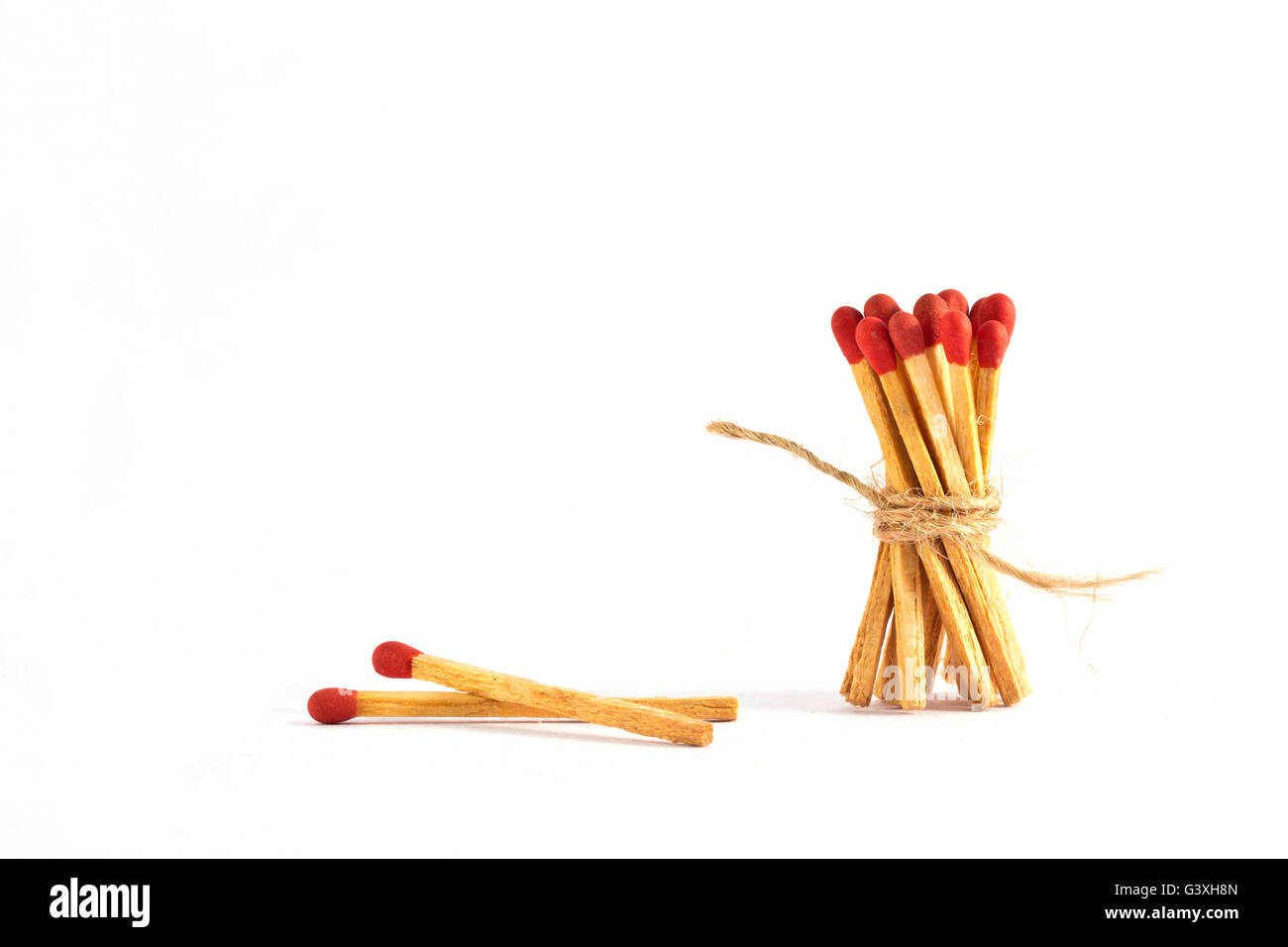 matches on white background Stock Photo - Alamy