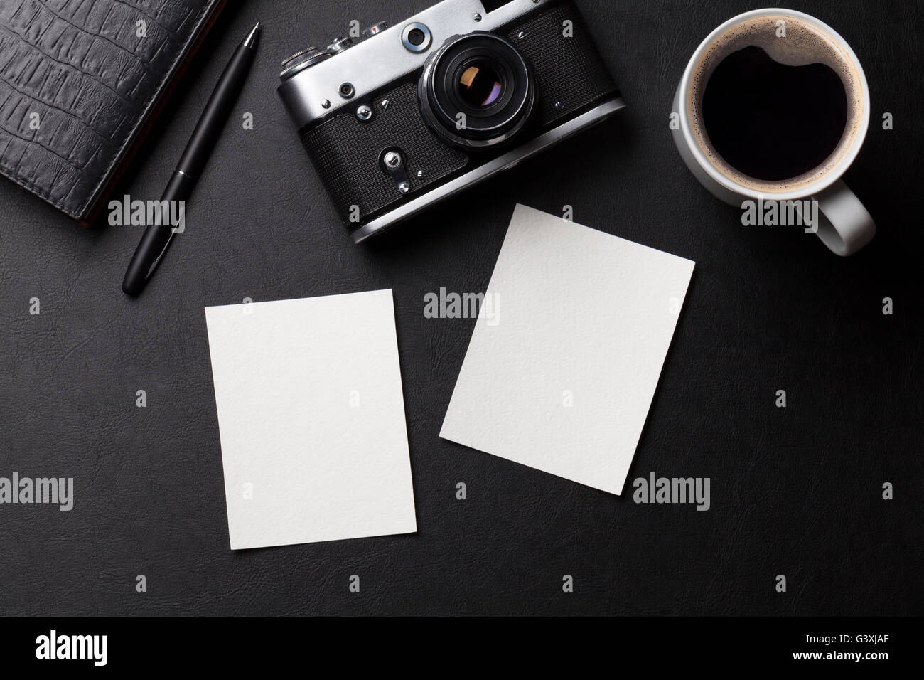Office desk with photo frames hi-res stock photography and images - Alamy