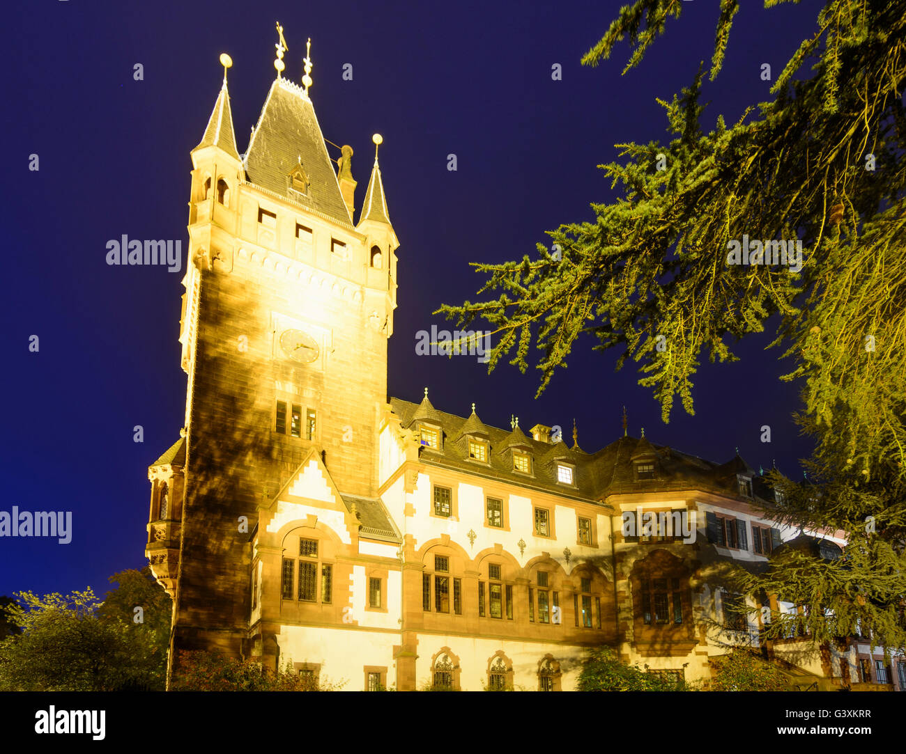 former castle , now the town hall, Germany, Baden-Württemberg, Kurpfalz ...