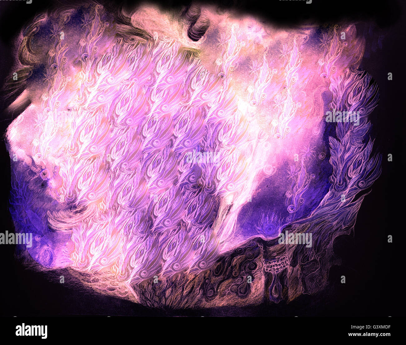 old story teller fairy tale book abstract ornamental background Stock ...