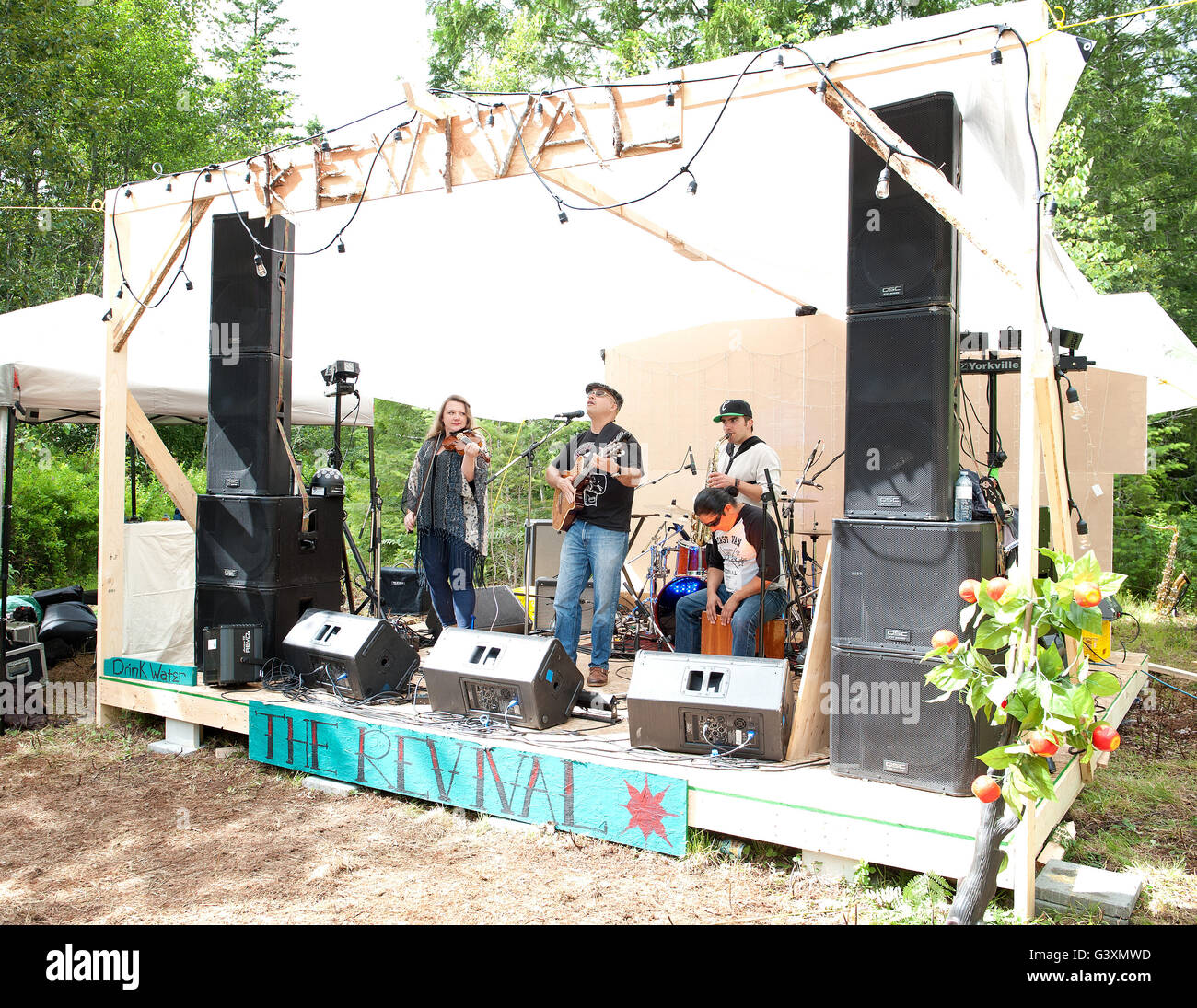 Venezuelan band Alma Chevere plays at the Revival Festival in the ...