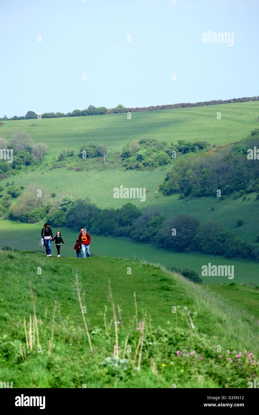 A family rambling in the countryside Stock Photo - Alamy