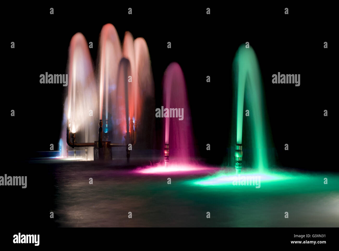 Night light fontain Stock Photo - Alamy