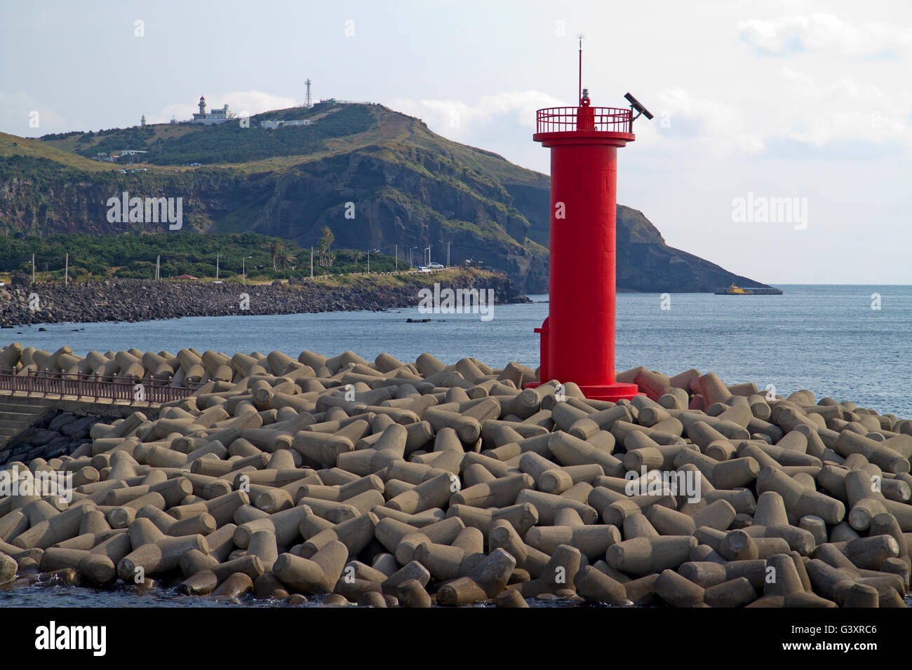 Lighthouses on Udo island Stock Photo - Alamy
