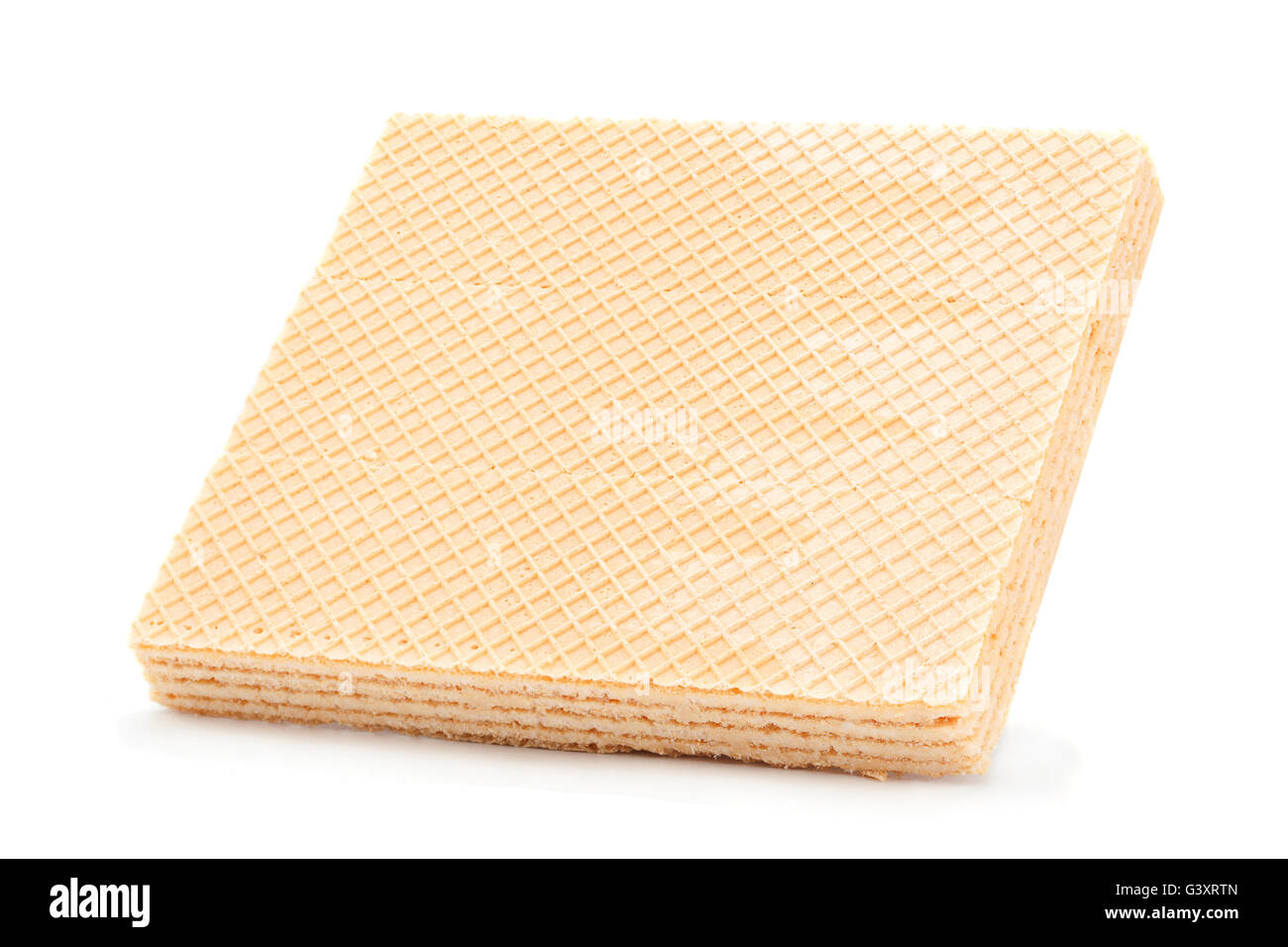 Wafers square block isolated on white background Stock Photo - Alamy