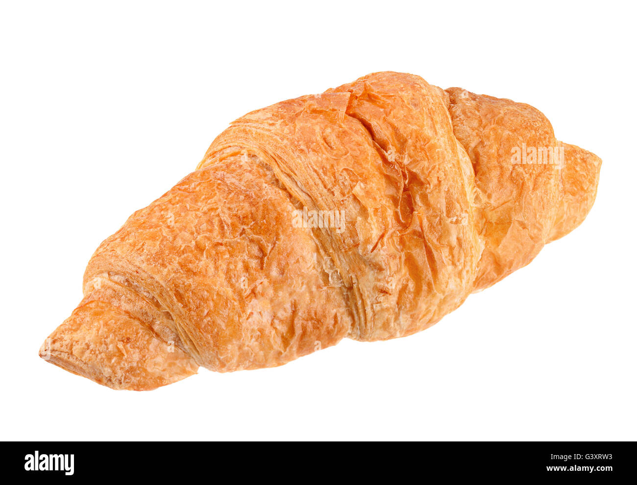 Croissant snack closeup isolated on white background Stock Photo - Alamy
