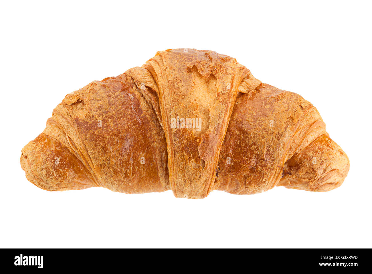 Croissant snack closeup isolated on white background Stock Photo - Alamy