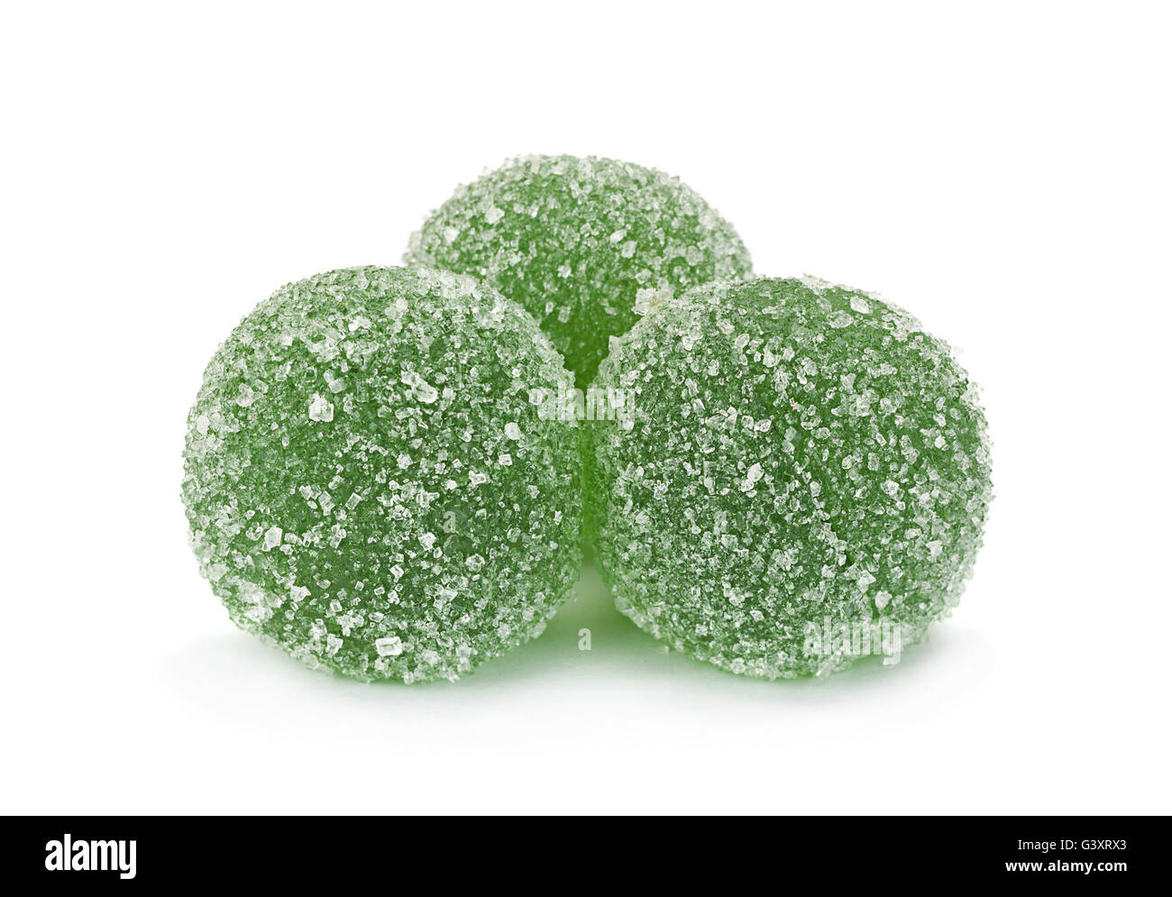 Candied round fruit jelly isolated on white background Stock Photo - Alamy
