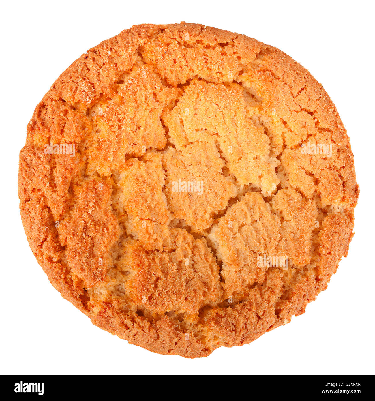 Baked biscuit closeup isolated on white background Stock Photo - Alamy