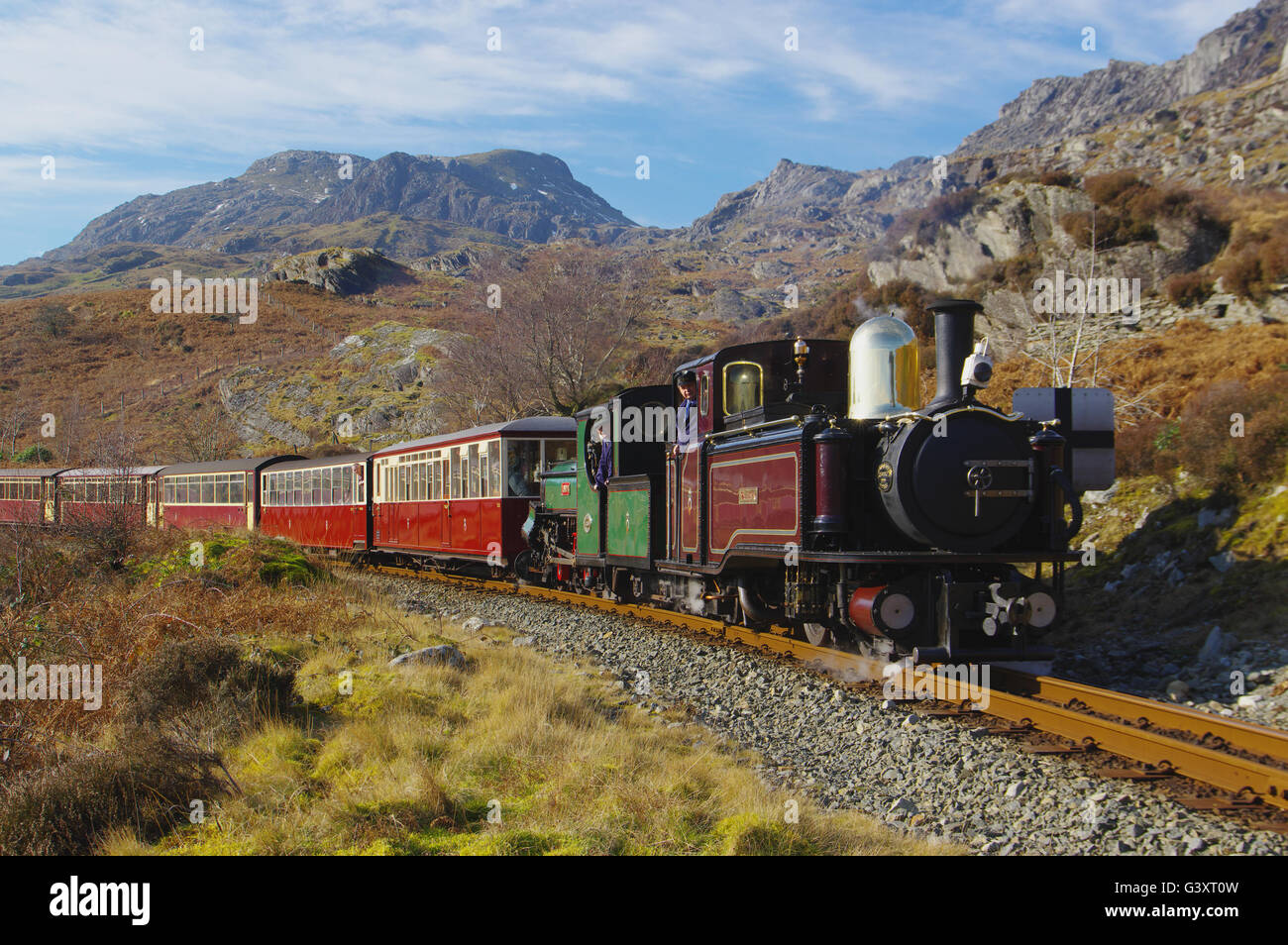Steam Locomotive, Welsh Highland Railway, North Wales, United Kingdom ...