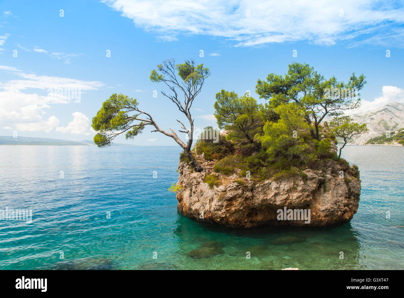 Photo of famous rock in Brela, Makarska Riviera, Croatia Stock Photo ...