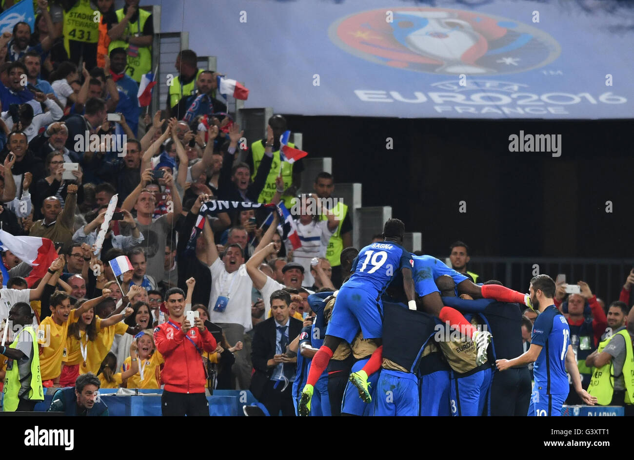 Marseille, France. 15th June, 2016. The goals scorer of the opening ...