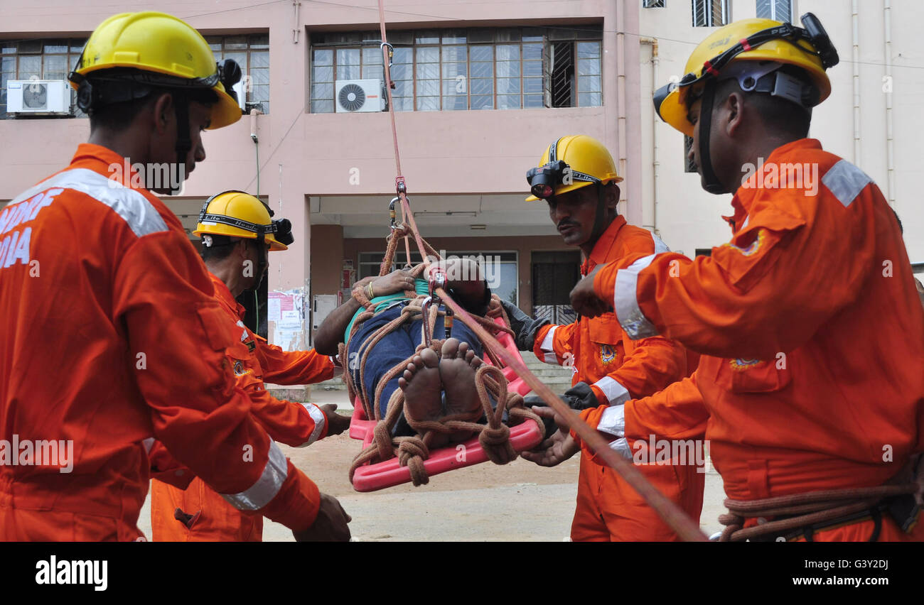 Agartala, Indian northeastern state of Tripura. 16th June, 2016. The National Disaster Response ...