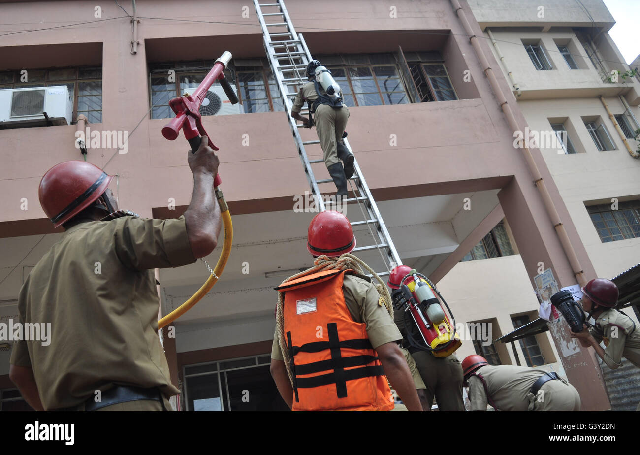Agartala, Indian northeastern state of Tripura. 16th June, 2016. The National Disaster Response ...