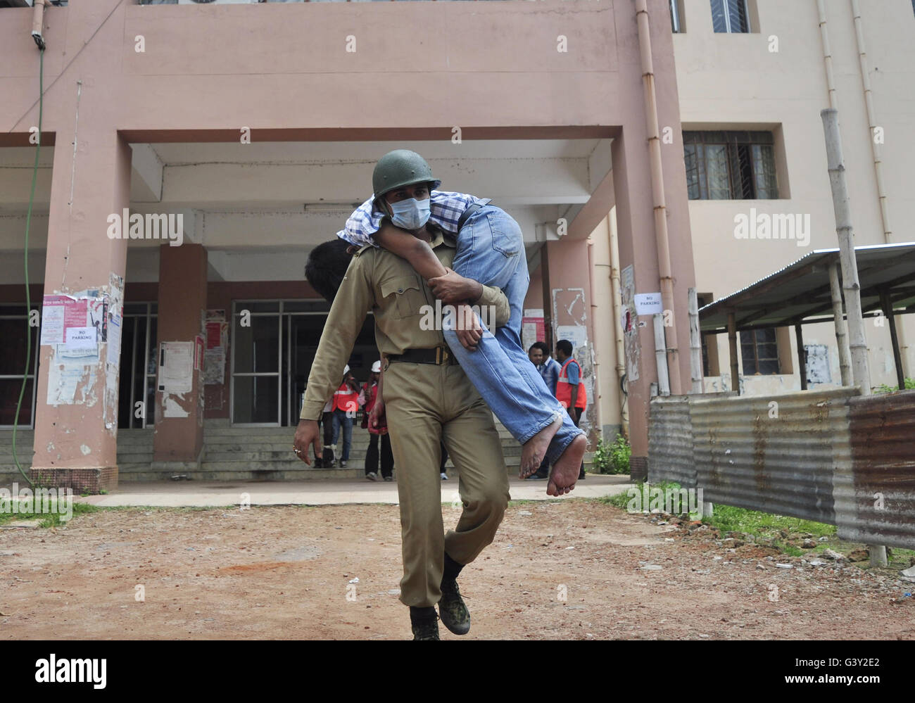 Agartala, Indian northeastern state of Tripura. 16th June, 2016. A National Disaster Response ...