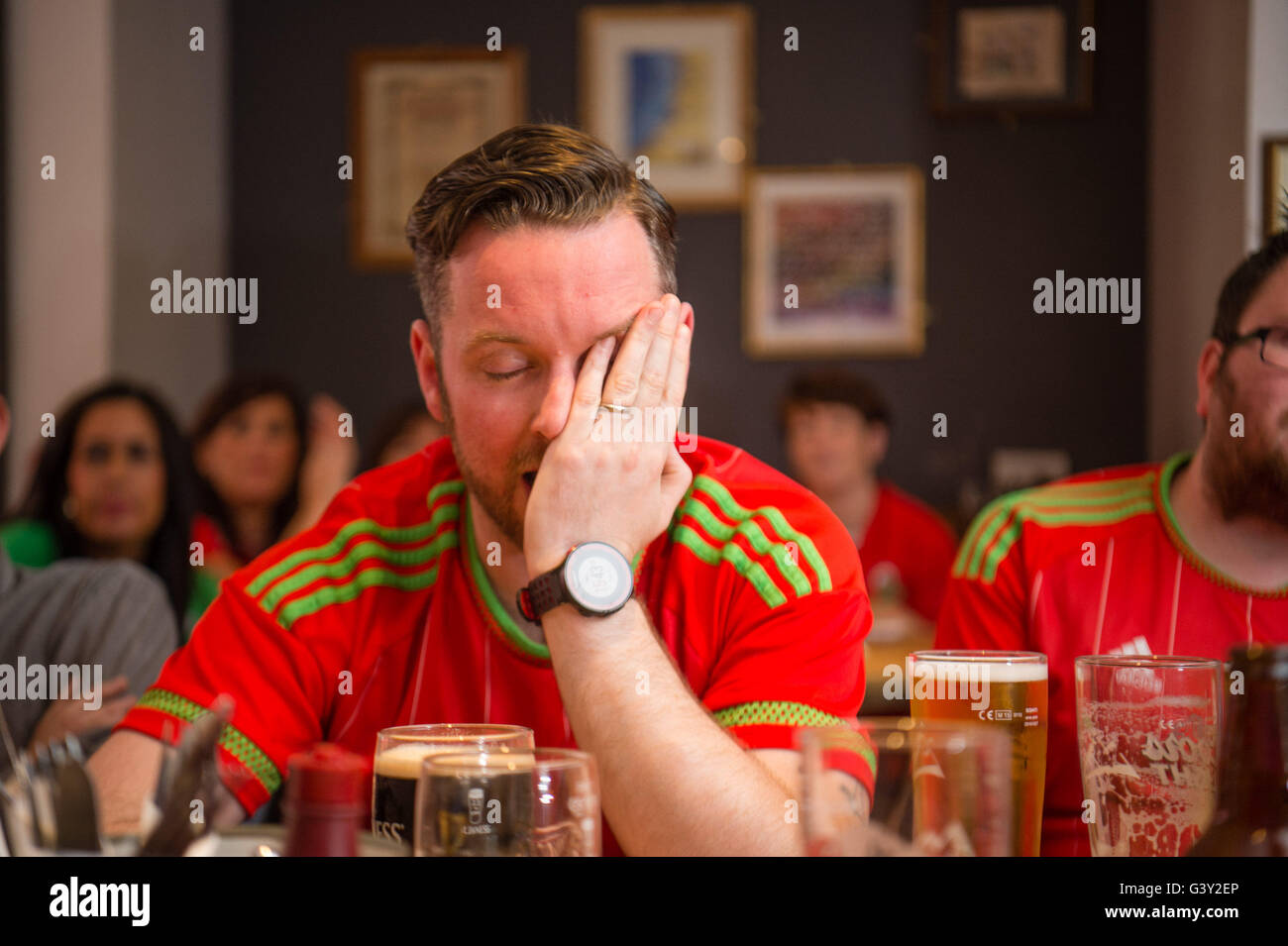 Disappointed football fan in red hi-res stock photography and images ...