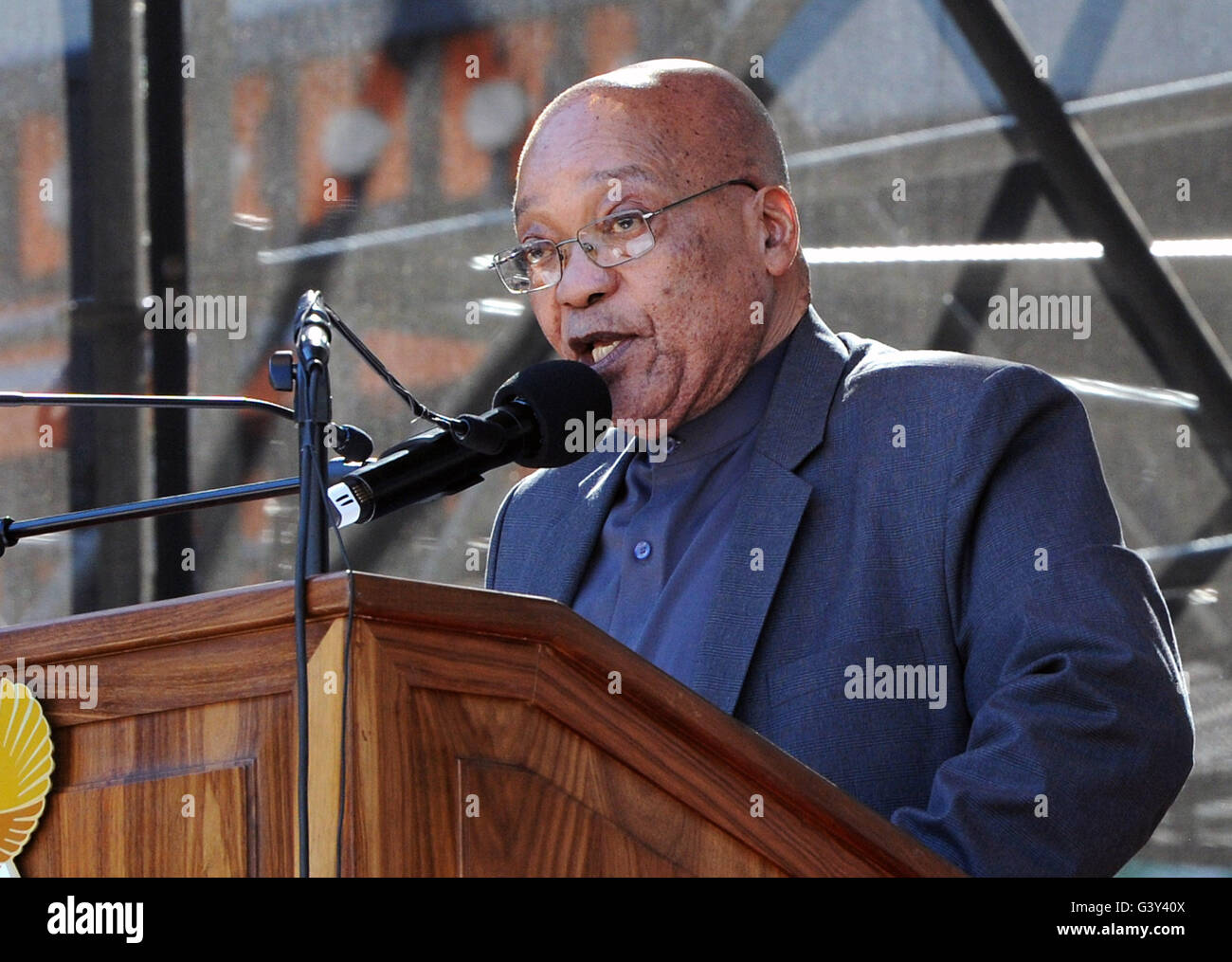 Johannesburg, South Africa. 16th June, 2016. South African President ...