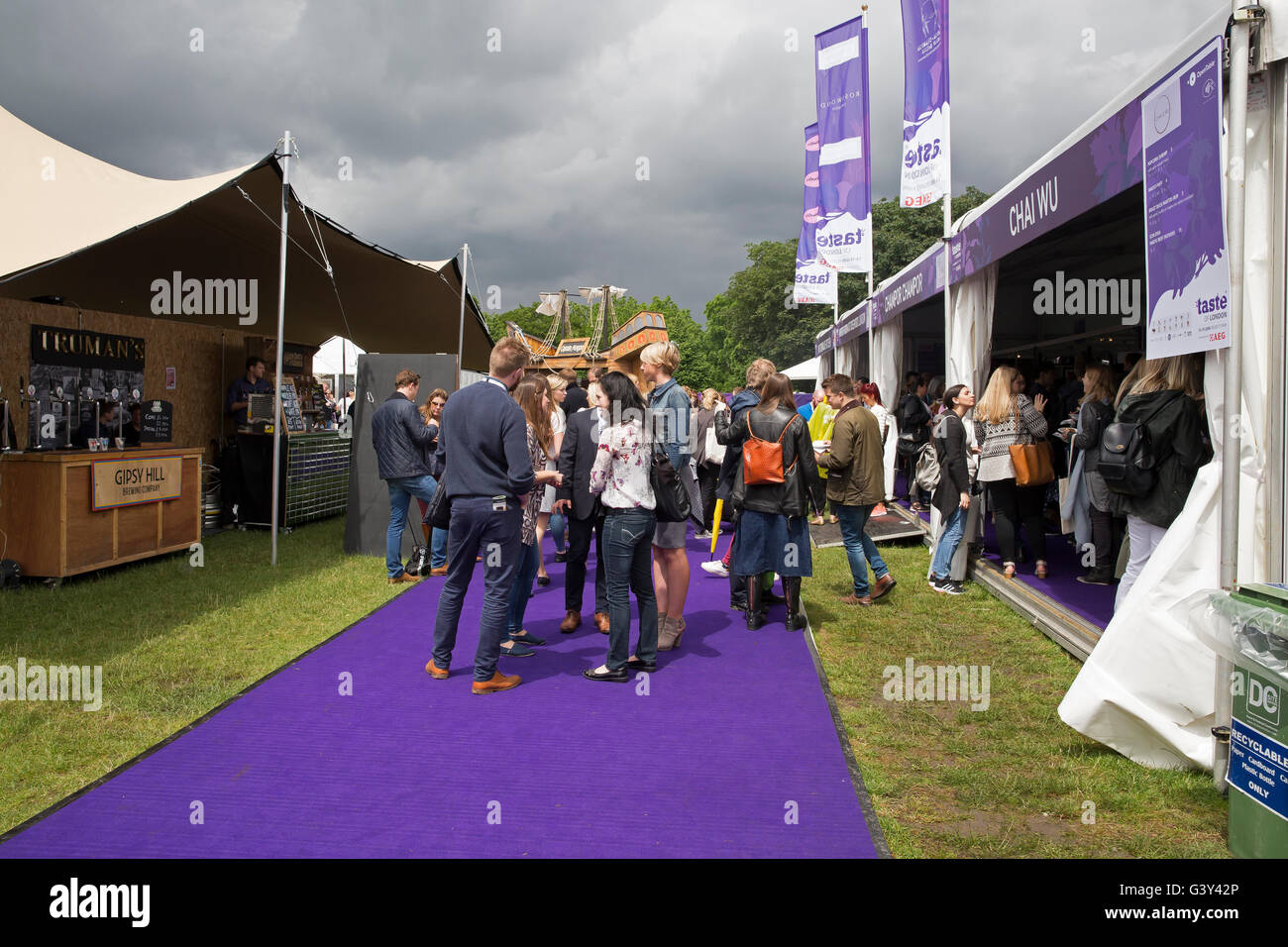 At the taste of london food festival in regents park hi-res stock ...