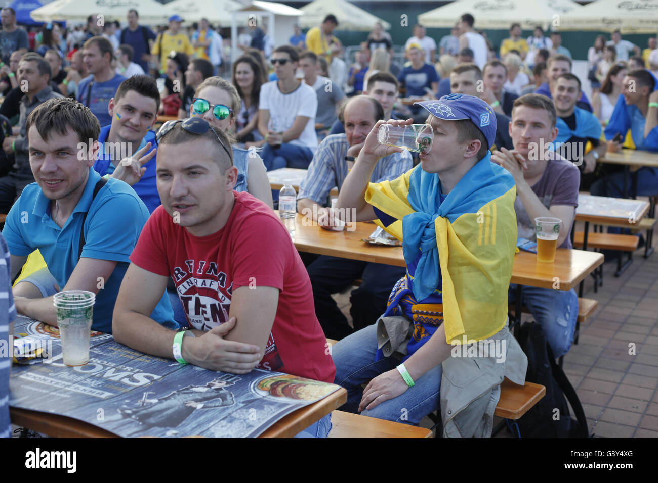 Kiev, Ukraine. 16th June, 2016. Fan zones in Ukraine on the occasion of ...