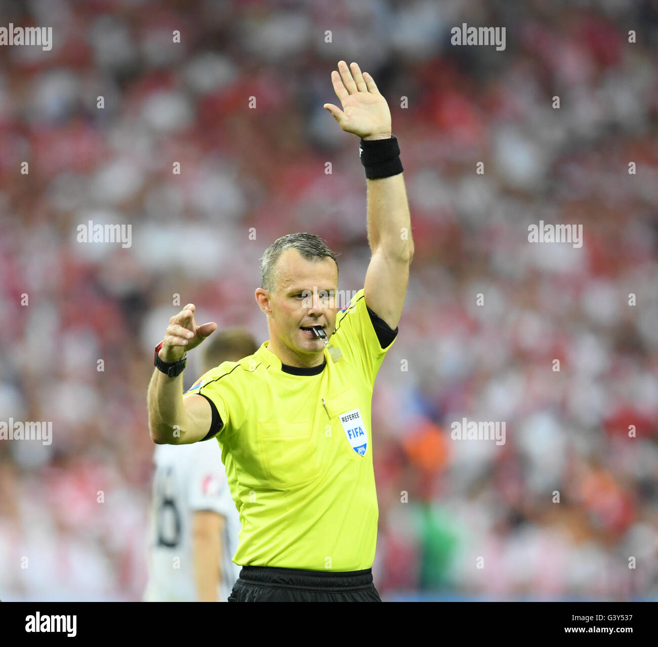 St. Denis, France. 16th June, 2016. Dutch referee Bjorn Kuipers in ...