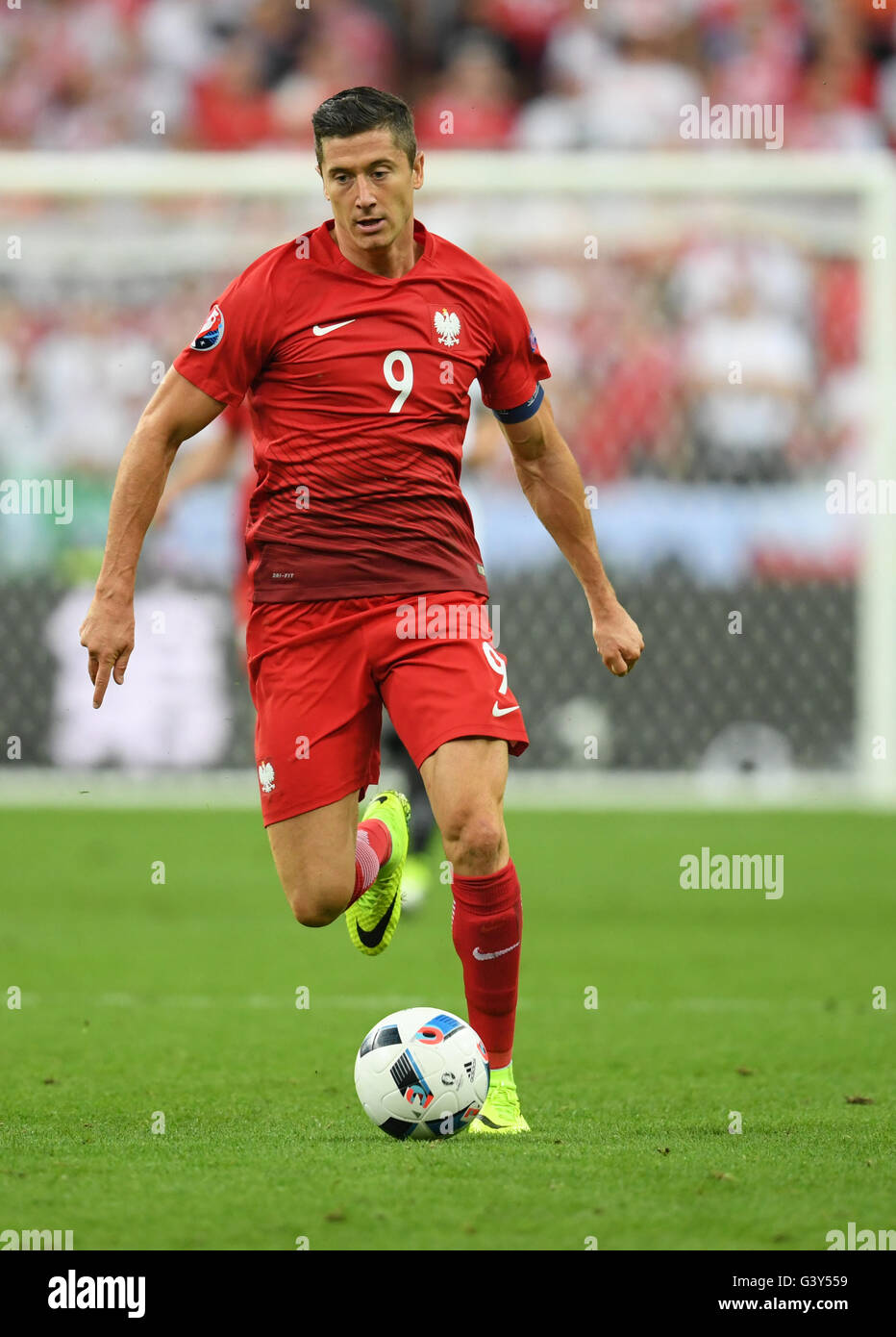 St. Denis, France. 16th June, 2016. Robert Lewandowski of Poland in ...