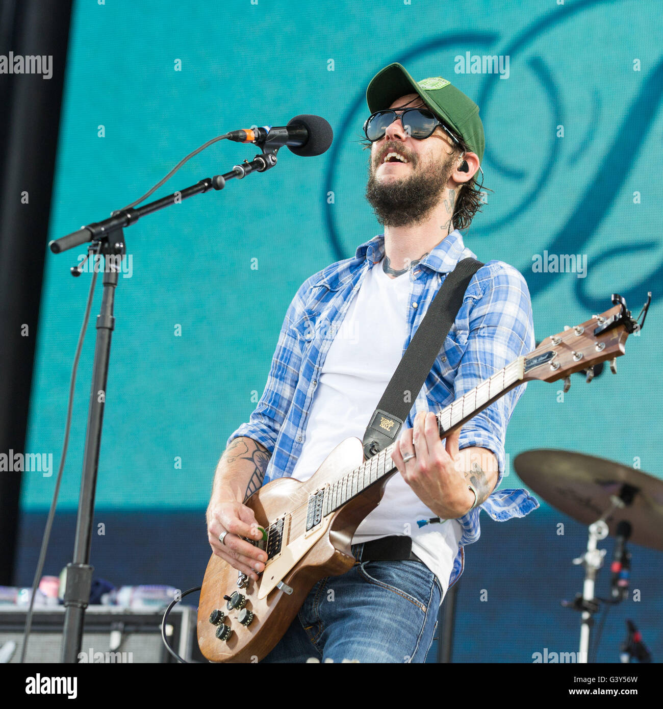 Oshkosh, Wisconsin, USA. 11th June, 2016. Musician BEN BRIDWELL of Band ...