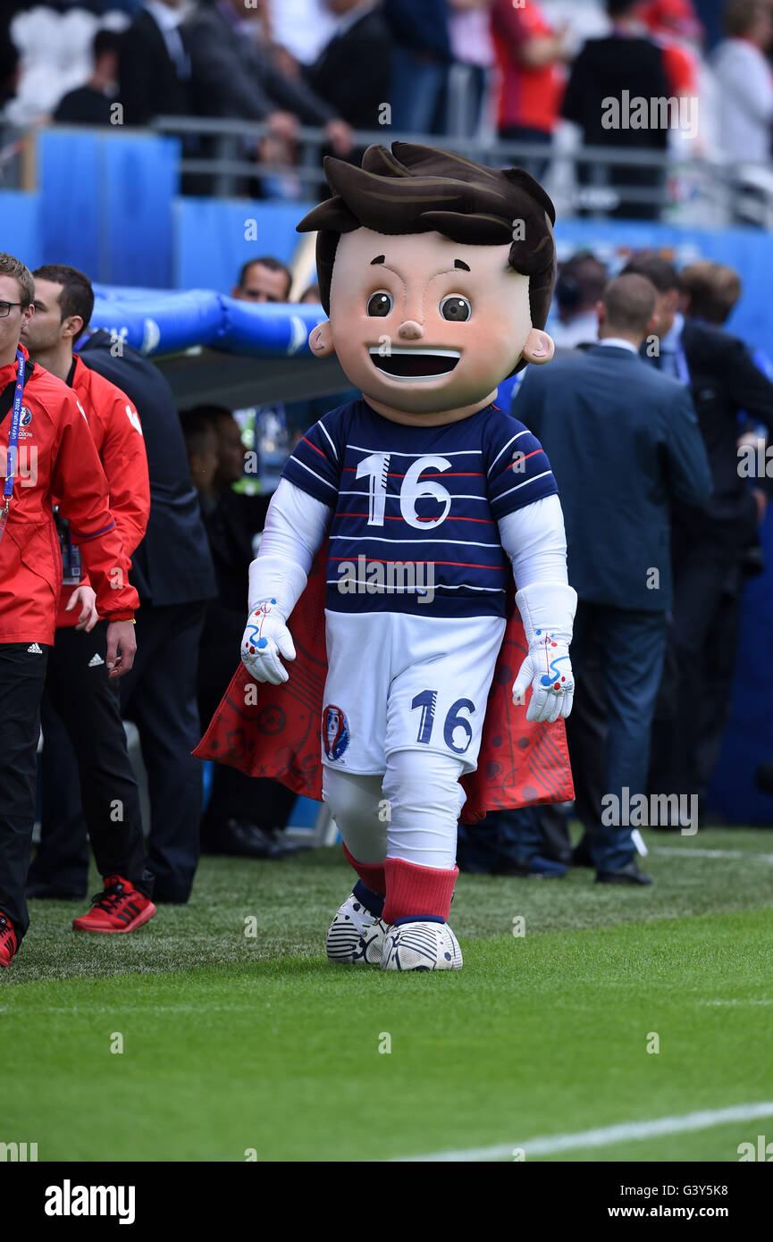 Lens, France. 16th June, 2016. Super Victor Mascotte euro 2016 ; June ...