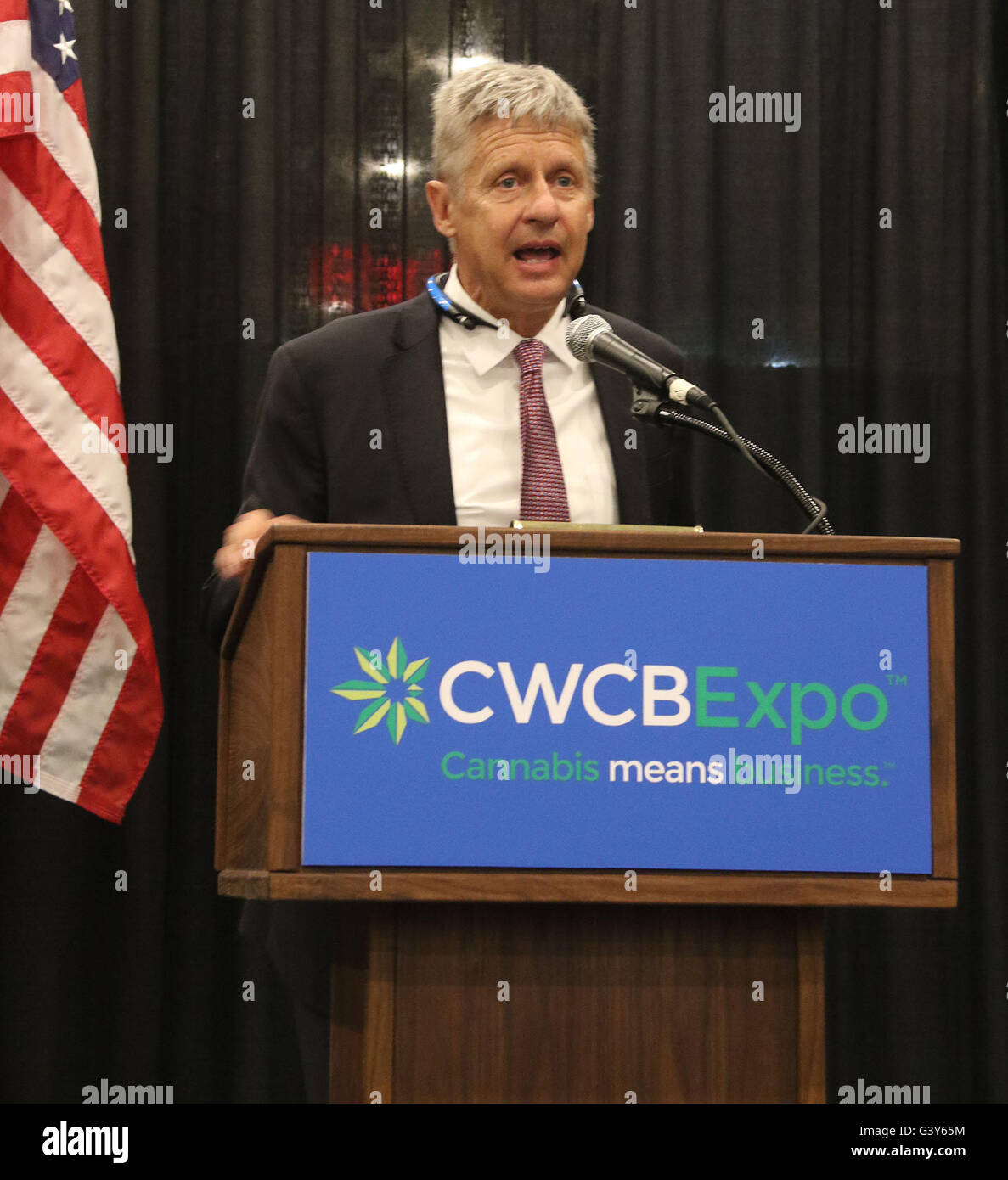 New York, New York, USA. 16th June, 2016. Governor GARY JOHNSON ...