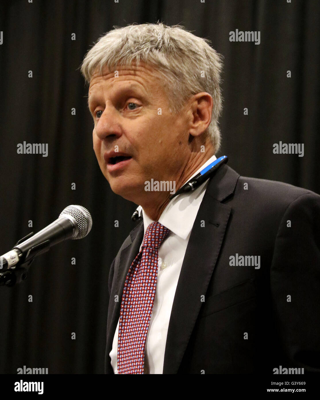 New York, New York, USA. 16th June, 2016. Governor GARY JOHNSON ...