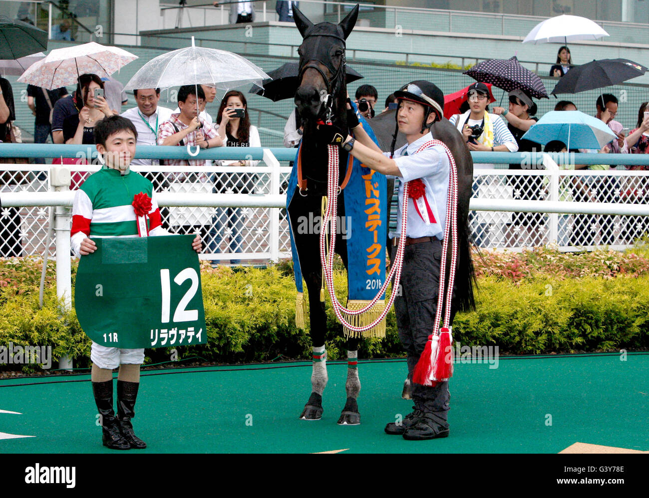 Hyogo, Japan. 12th June, 2016. Lilavati (Fuma Matsuwaka) Horse Racing ...