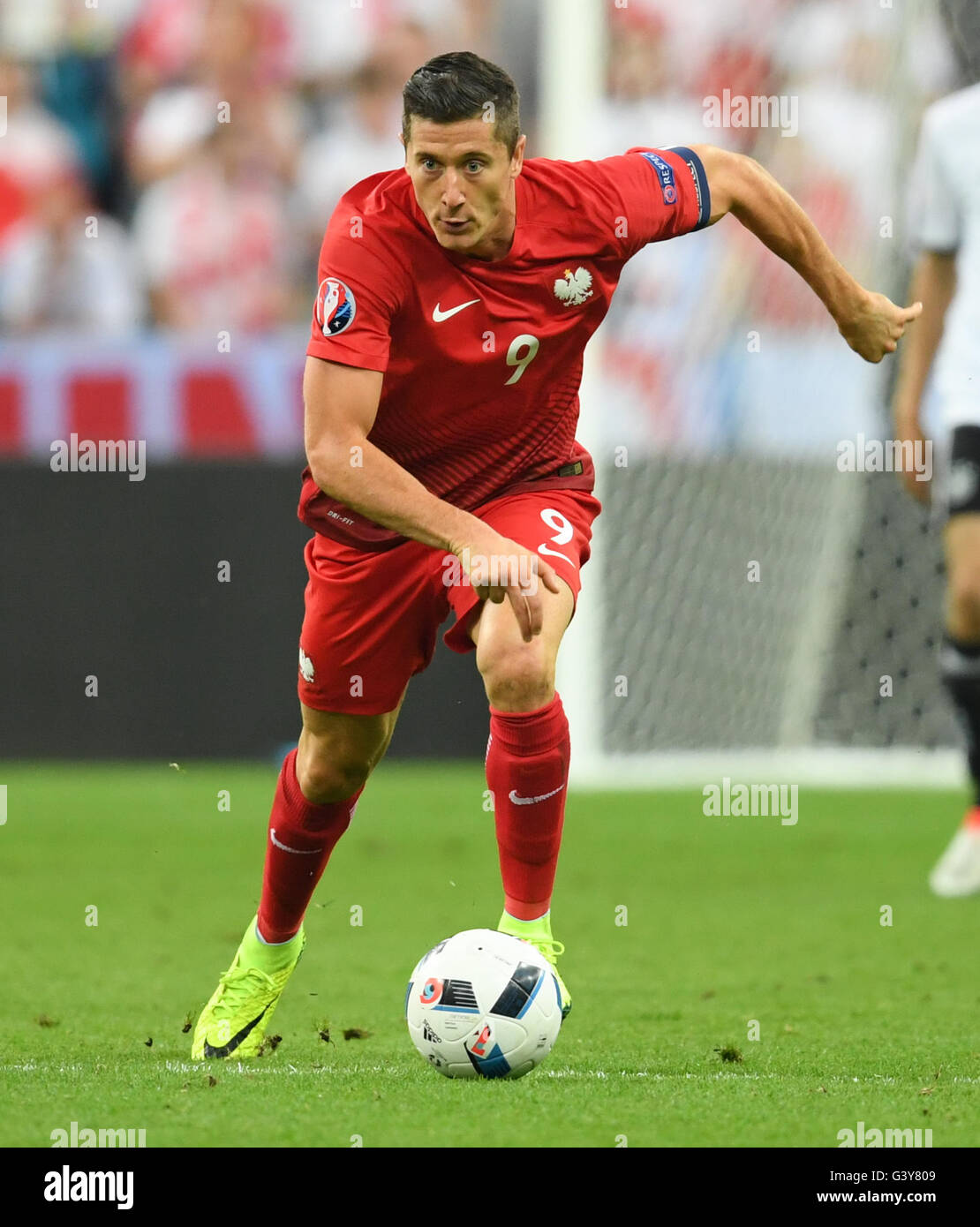 St. Denis, France. 16th June, 2016. Robert Lewandowski of Poland during ...