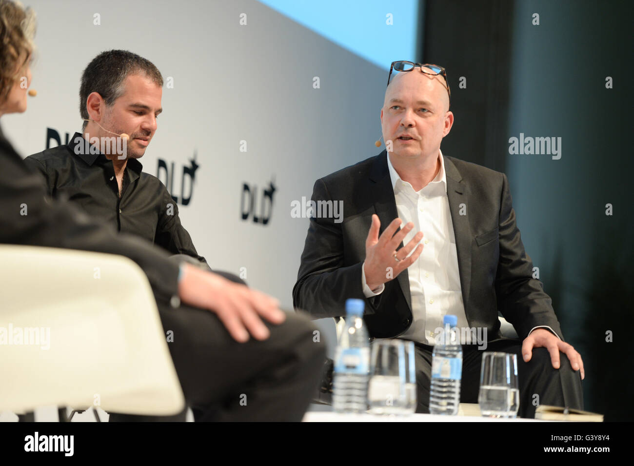 MUNICH/GERMANY - JUNE 16: Adrian Kreye (Süddeutsche Zeitung, r.) and ...