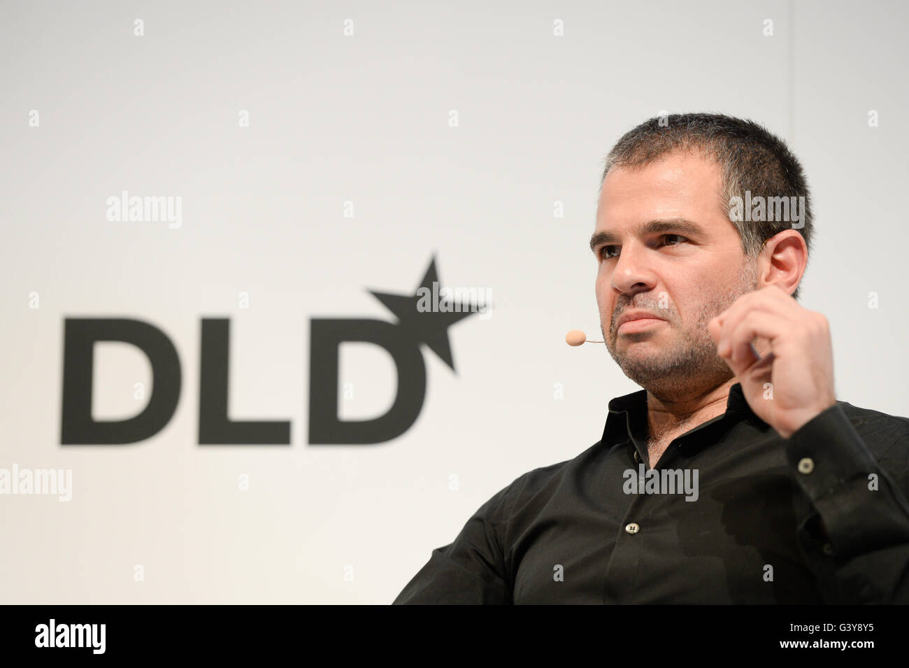 MUNICH/GERMANY - JUNE 16: Assaf Biderman (MIT) gestures during a panel ...