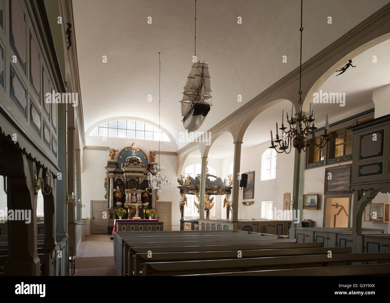 Fischerkirche church, Prerow, Zingst peninsula, Mecklenburg-Western ...