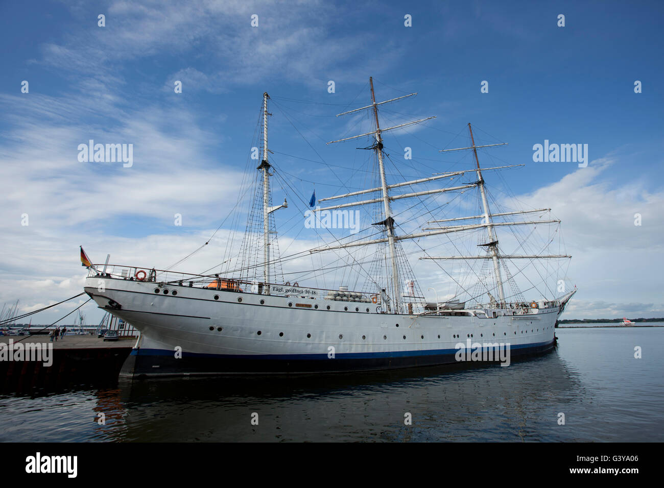 Gorch Fock three-mast barque, Stralsund, Mecklenburg-Western Pomerania ...