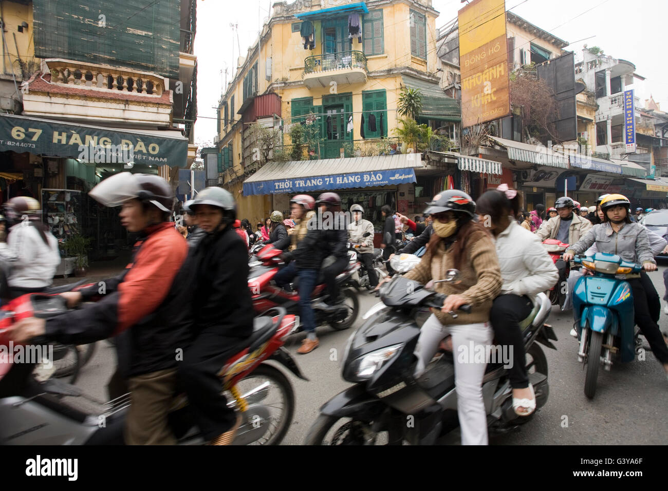 Street scene, Hanoi, Vietnam, Southeast Asia, Asia Stock Photo - Alamy
