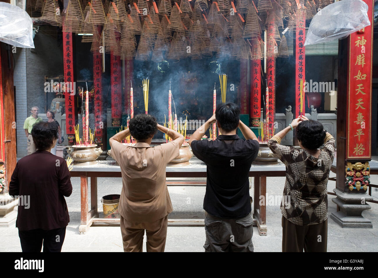 Chua Quan Am Temple or Pagoda in the Chinese Quarter of "Cholon" in ...